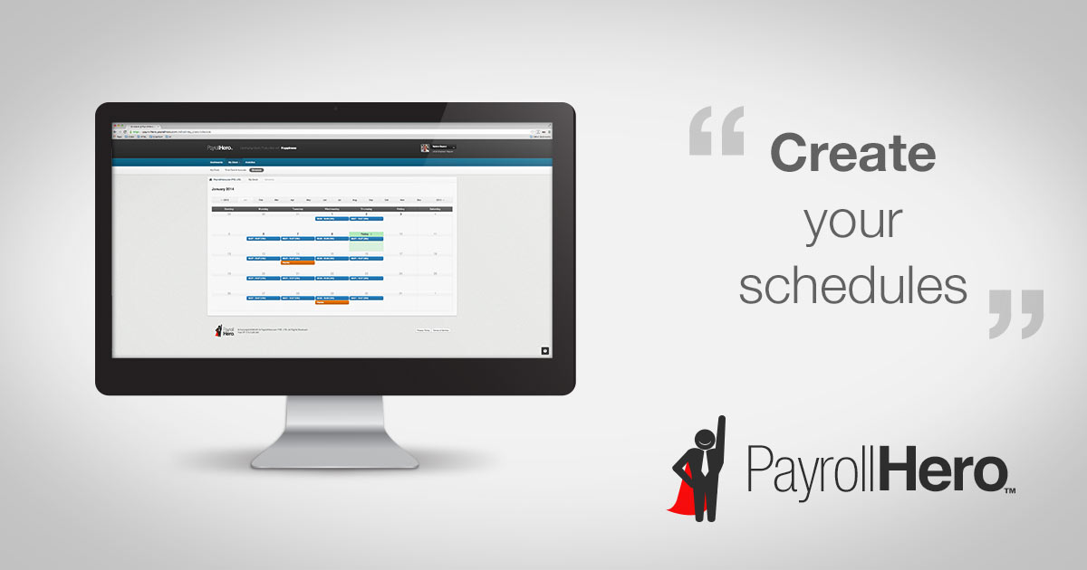 Create your schedule with PayrollHero easily and efficiently